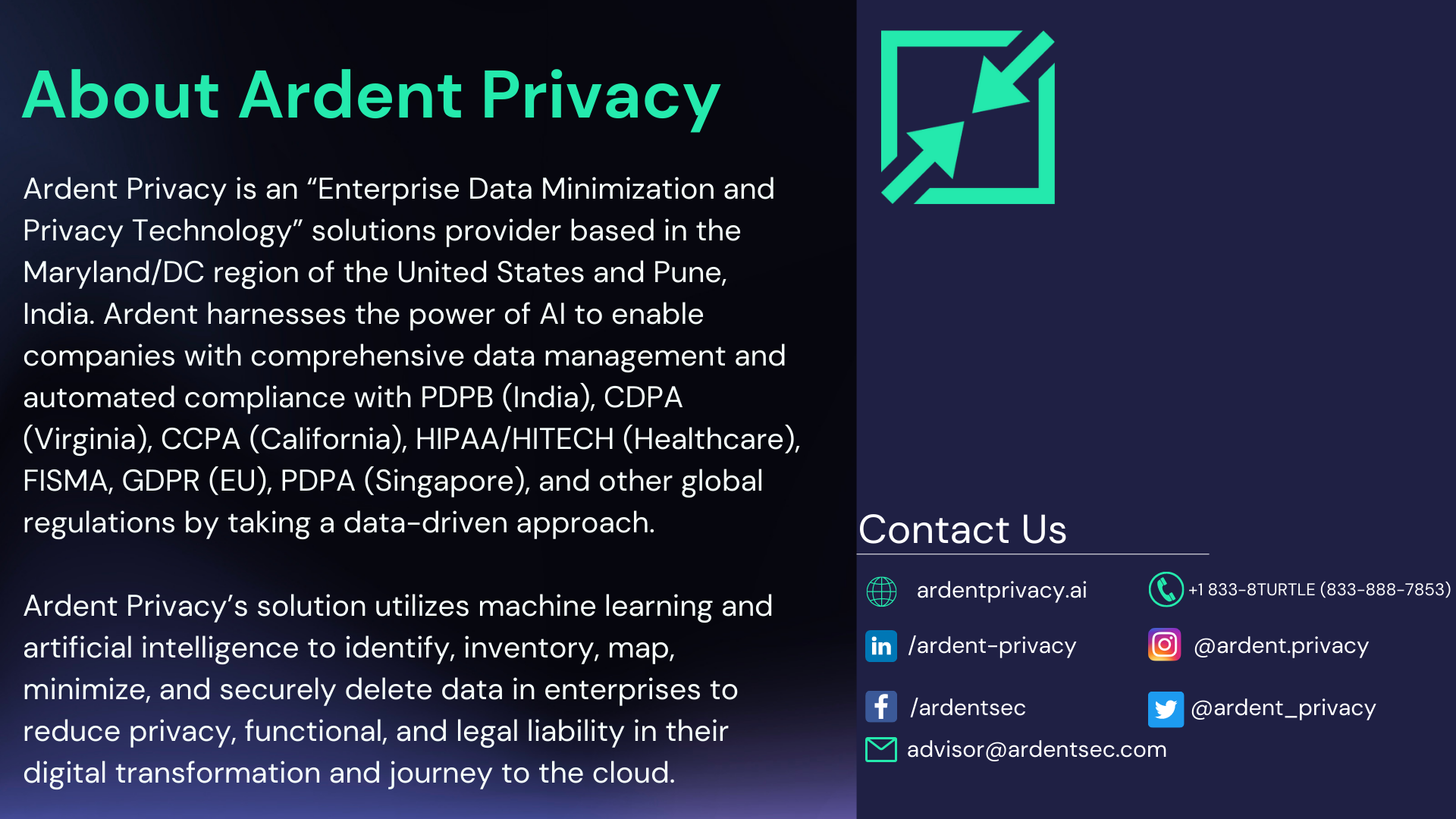 About Ardent Privacy